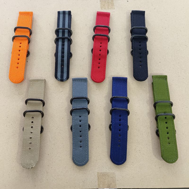 Jual Tali jam tangan nylon 20mm, 22mm Canvas watch strap | Shopee Indonesia