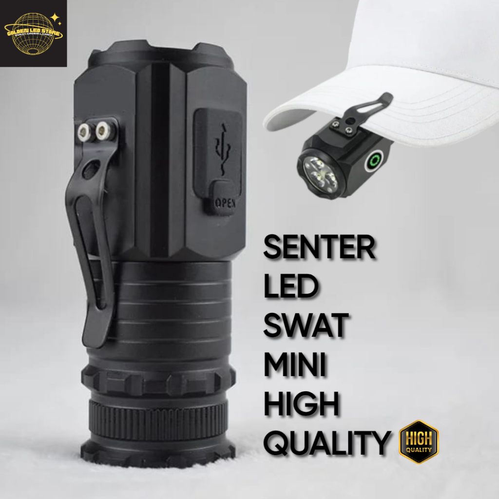 Jual SENTER LED SWAT MINI / SENTER USB RECHARGEABLE | Shopee Indonesia