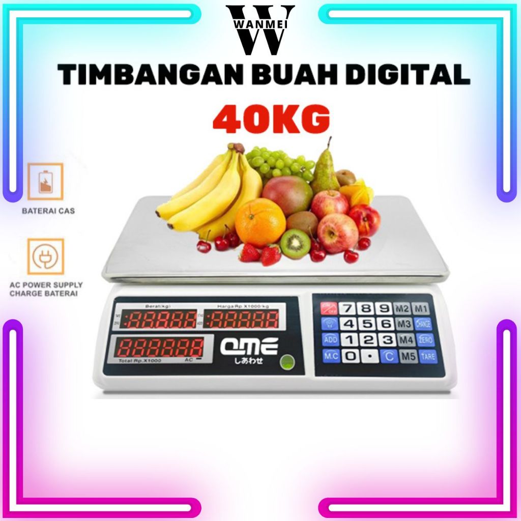 Jual WM Timbangan Dapur QME Digital 40kg Multifungsi / Alat Hitung ...