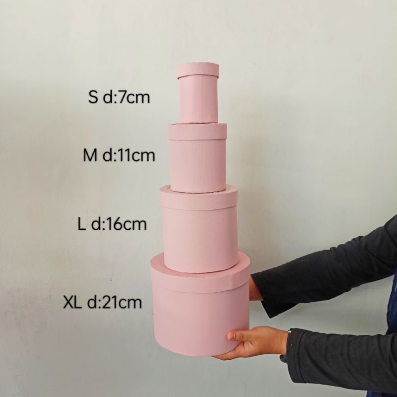 Jual Bloom Box Bulat round box untuk karangan bunga buket | Shopee ...