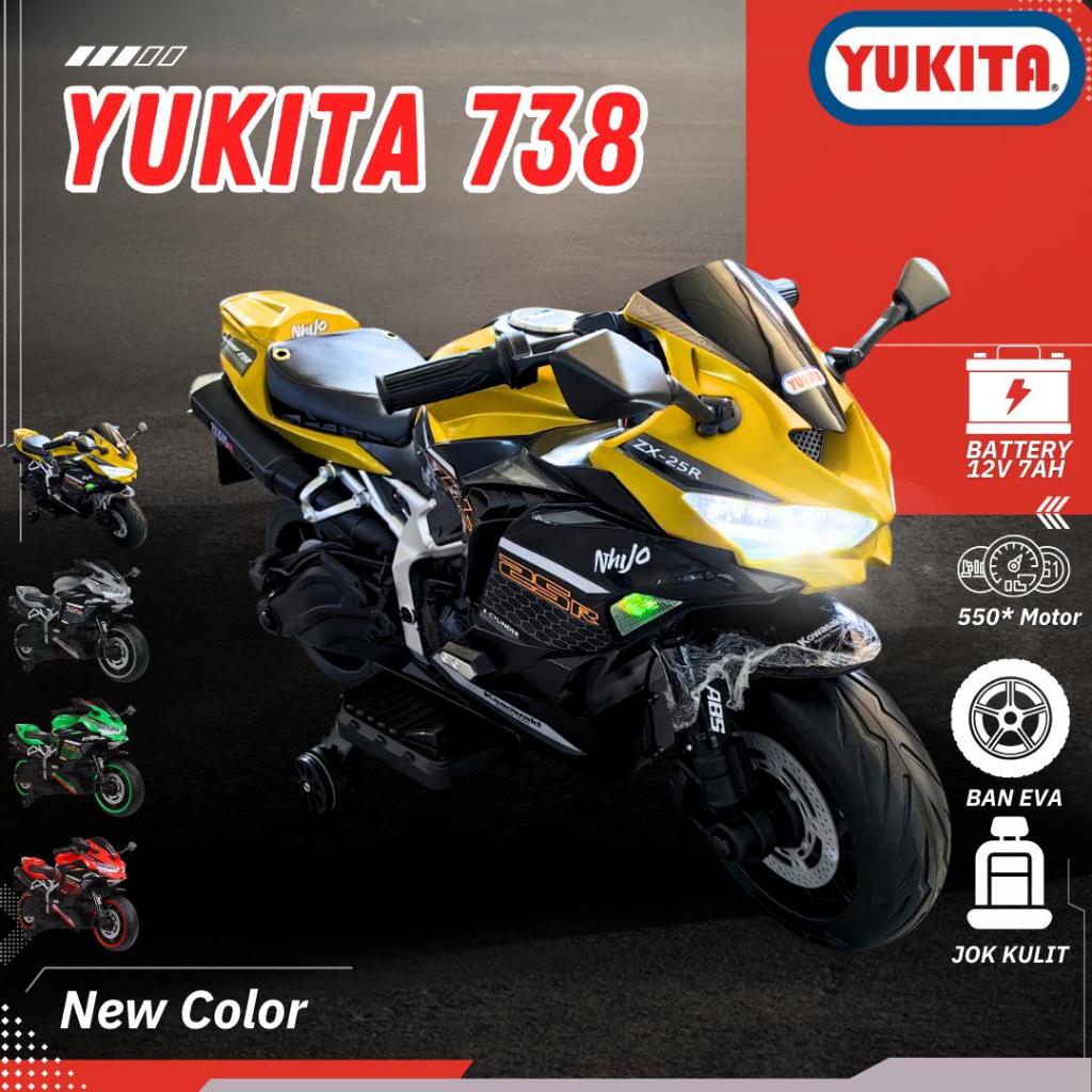 Jual Mainan Motor Aki Yukita 738 Kawasaki Ninja - Hitam | Shopee Indonesia