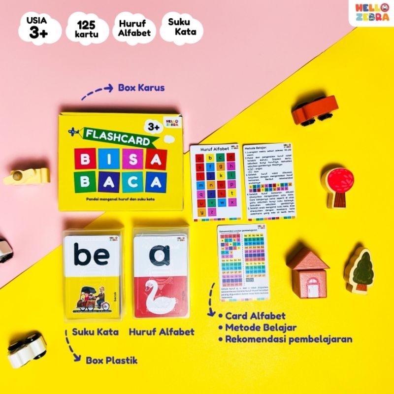 Jual Flashcard Bisa Baca Hello Zebra untuk usia (3th+) | Shopee Indonesia