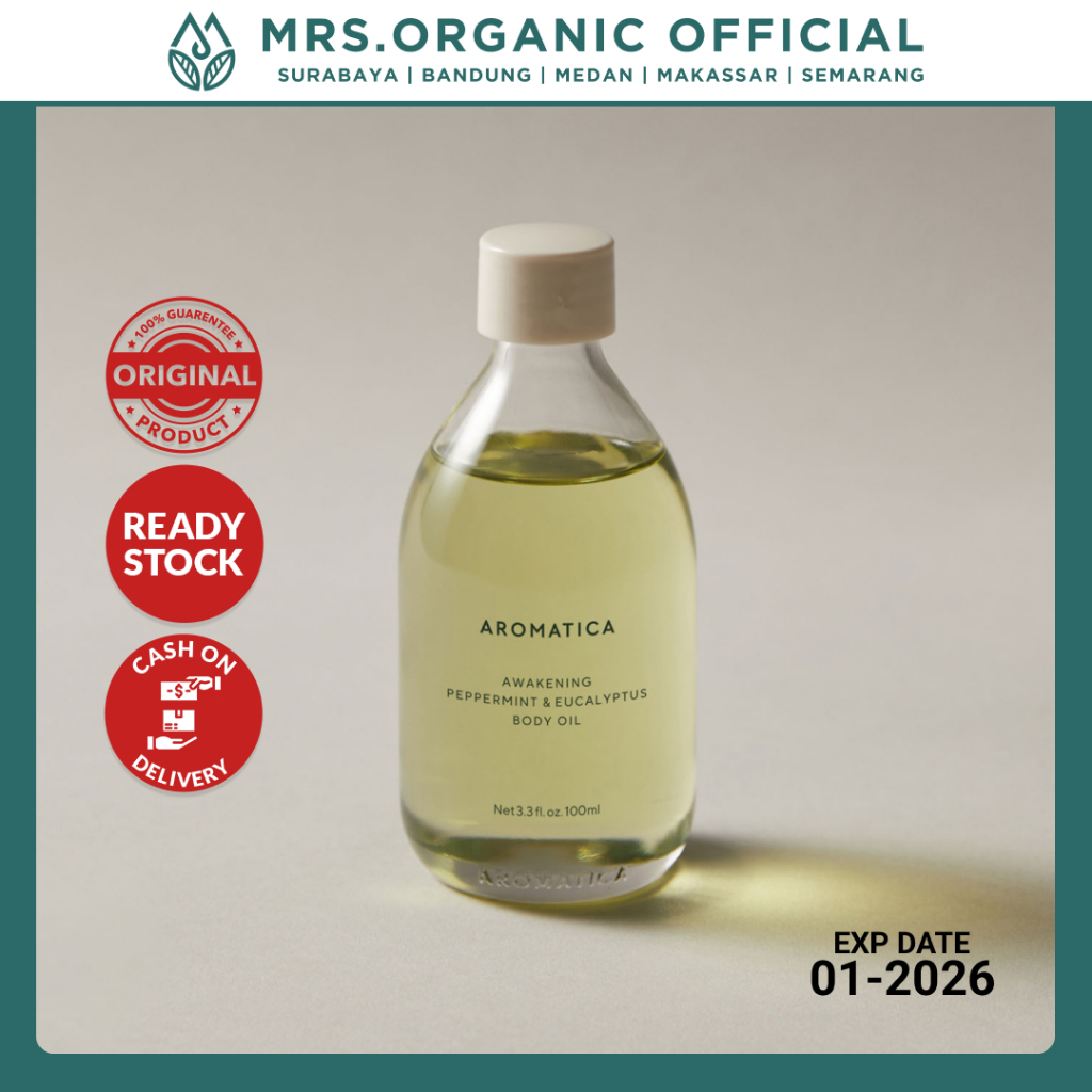 Jual Aromatica Awakening Body Oil Peppermint & Eucalyptus 100ml - Body ...
