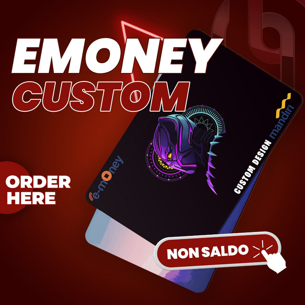 Jual Emoney Mandiri Card Custom Print 1 / 2 Sisi Kartu EToll Print ...