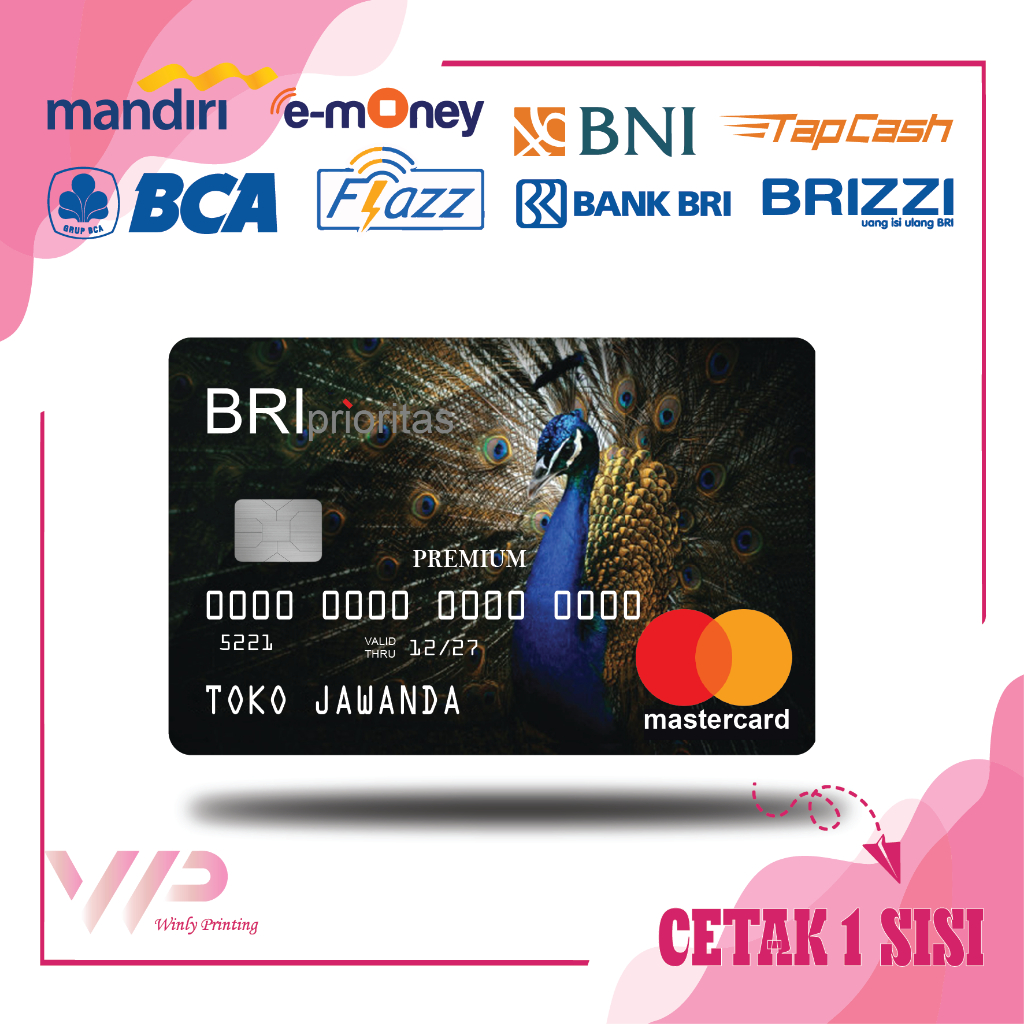 Jual KARTU EMONEY DESIGN DEBIT KREDIT BRI PRIORITAS E MONEY E TOLL ...
