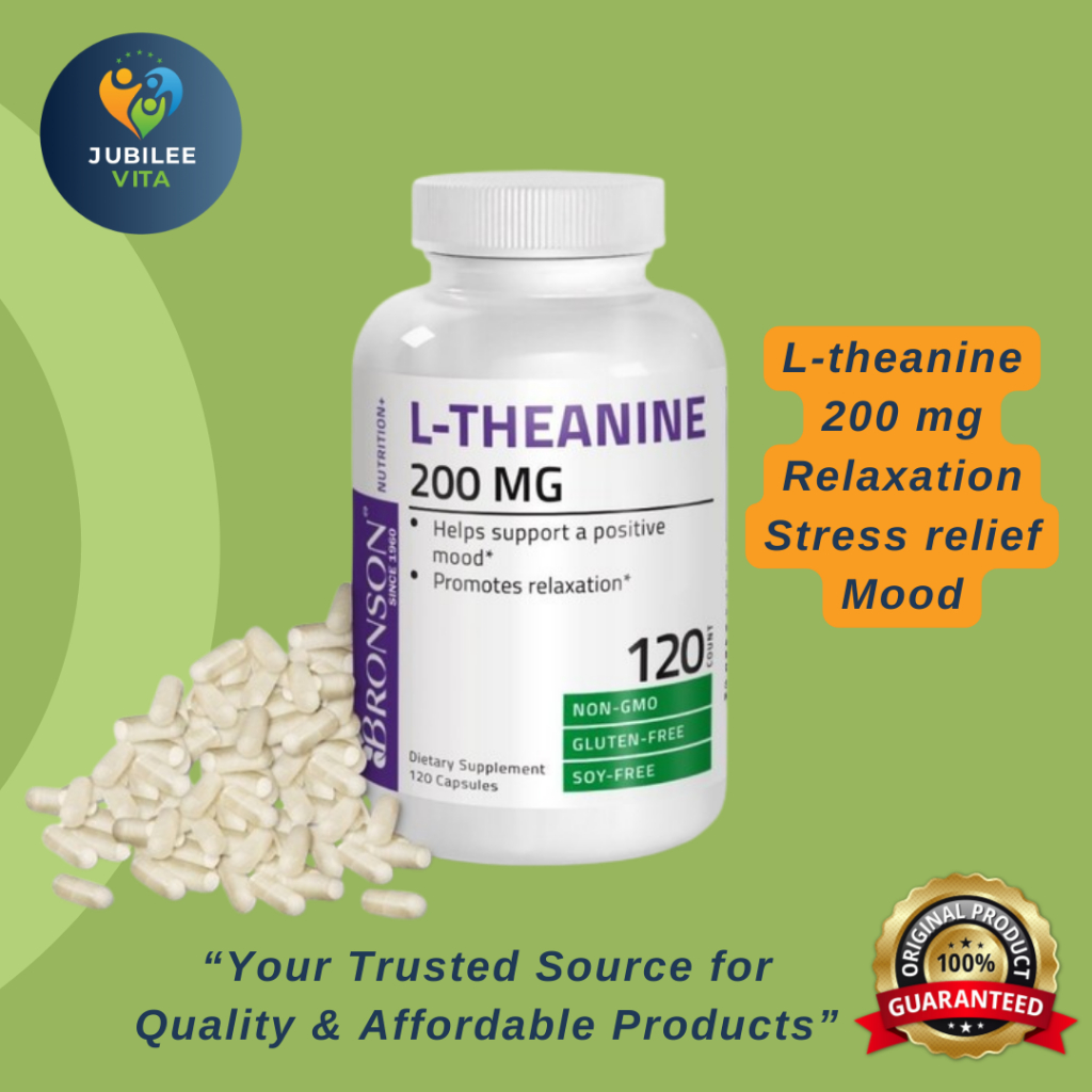Jual Bronson L-Theanine 200mg Double Strength Green Tea, Relax Stress ...