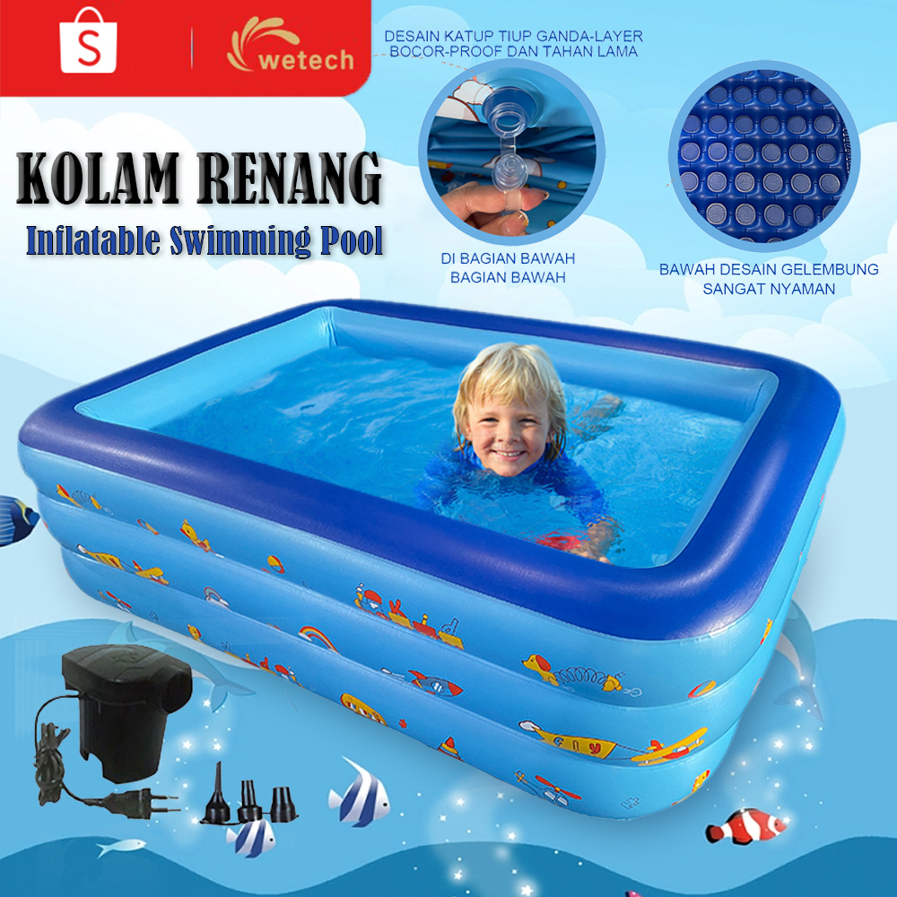 Jual mall inline badgeWETECH Kolam Renang Anak Jumbo PVC 3ring / Kolam ...