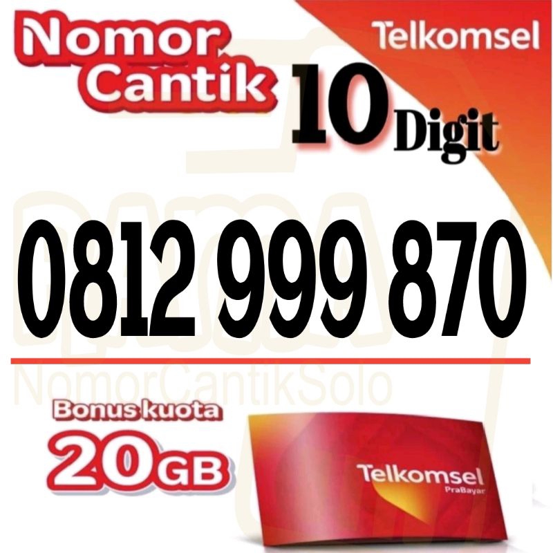 Jual NOMOR CANTIK TELKOMSEL 10 DIGIT PRABAYAR SIMPATI 4G/5G | Shopee Indonesia