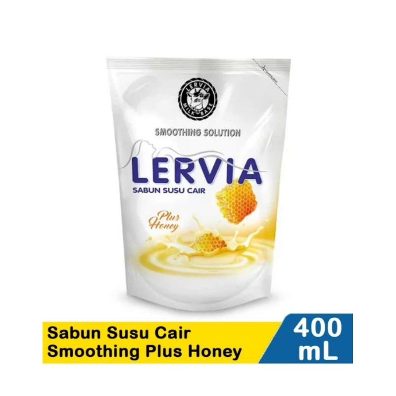 Jual Lervia Sabun Susu Cair Smoothing Plus Honey 400ml | Shopee Indonesia