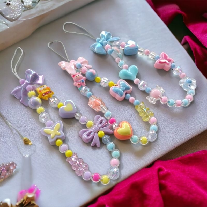 Jual Strap hp Gantungan hp gantungan kunci manik manik kualitas premium ...