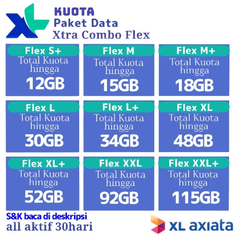 Jual Paket data XL - Kuota XL - XL combo Flex - XL data | Shopee Indonesia