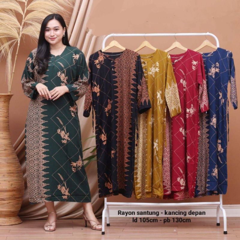 Jual Baju Daster Kencana Ungu Lengan Panjang - DASTER BATIK RAYON MURAH ...