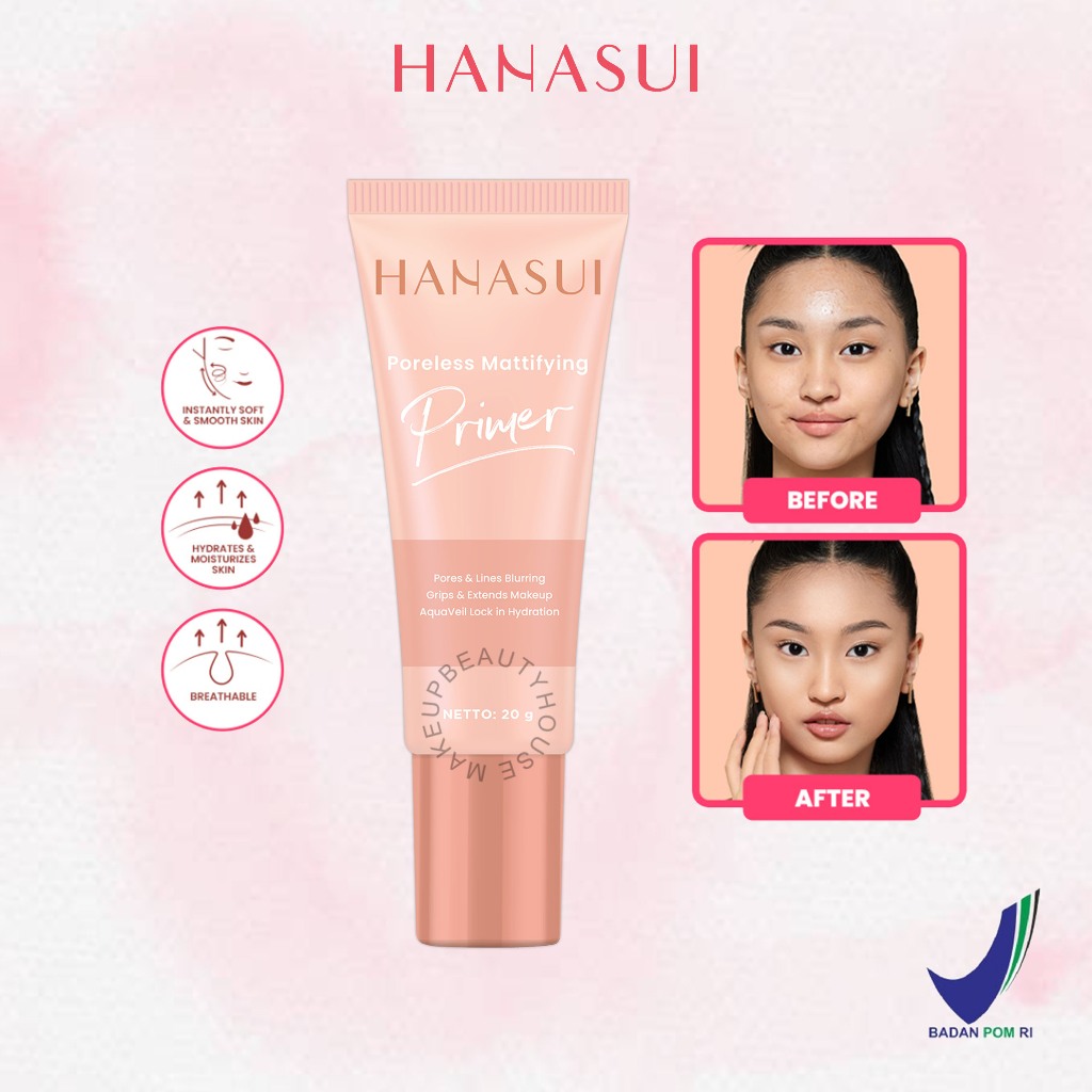 Jual HANASUI Poreless Mattifying Primer 20g | Primer wajah | Base ...