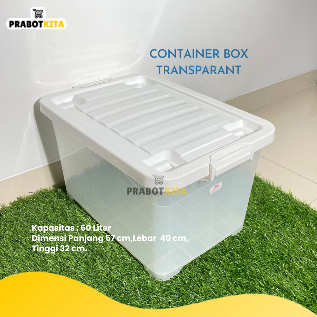 Jual Container Roda Bening Hyper / Tempat Penyimpanan / Box Serbaguna ...