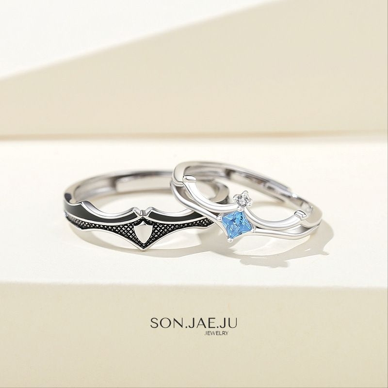 Jual Cincin Couple Devil and Angel Ring - 925 sterling silver | Shopee Indonesia
