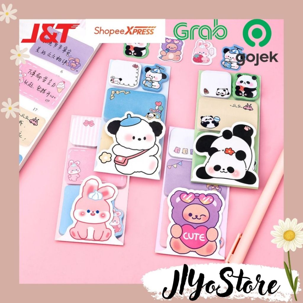 Jual 100lembar Sticky Notes Memo Warna Notepad 4in1 Pengingat ...