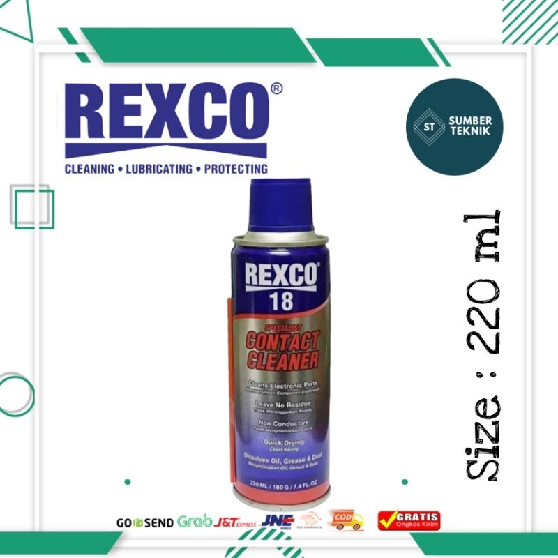Jual REXCO 18 Contact Cleaner 220 ml / Pembersih Elektrik | Shopee ...