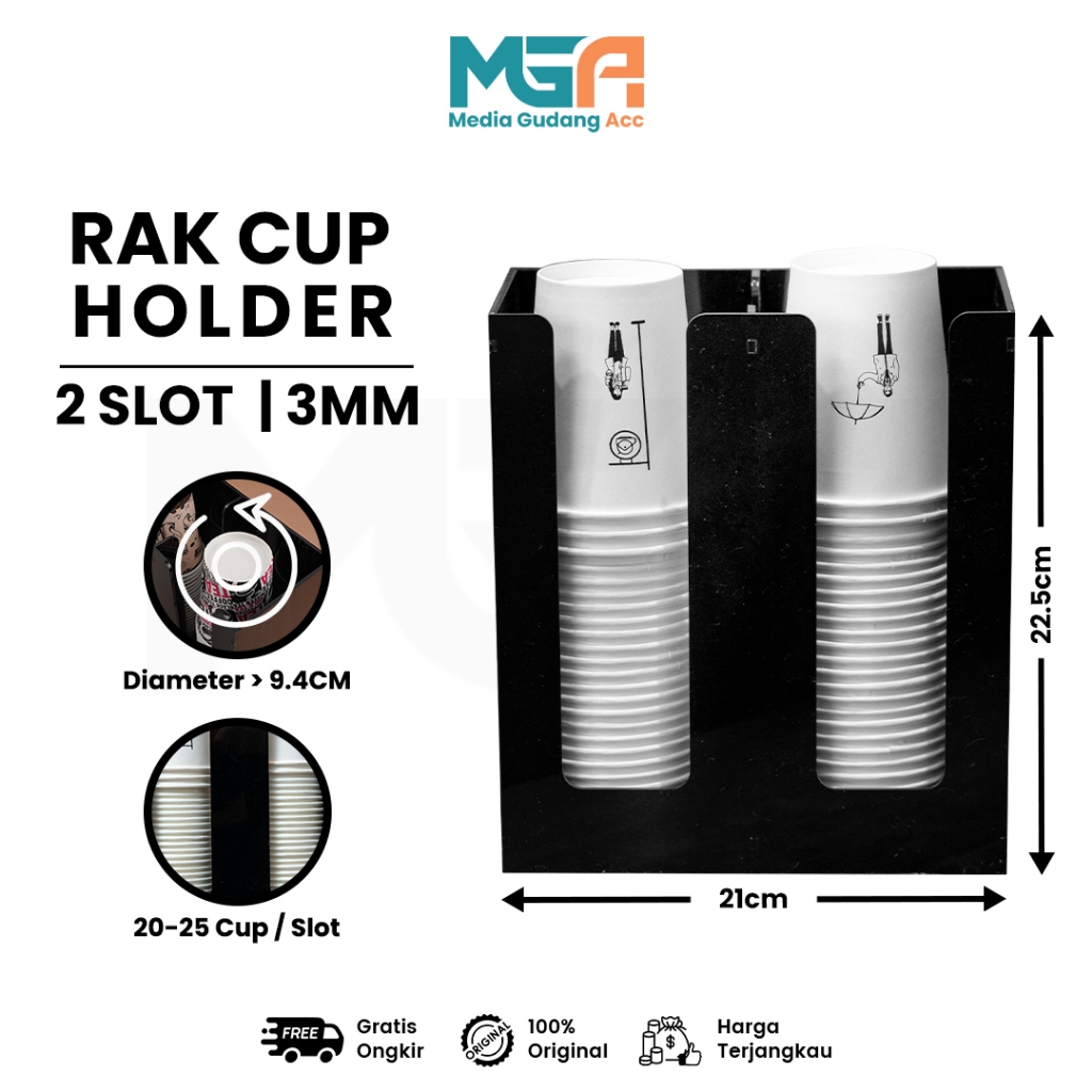 Jual RAK PAPER CUP ORGANIZER 2 SLOT | Shopee Indonesia