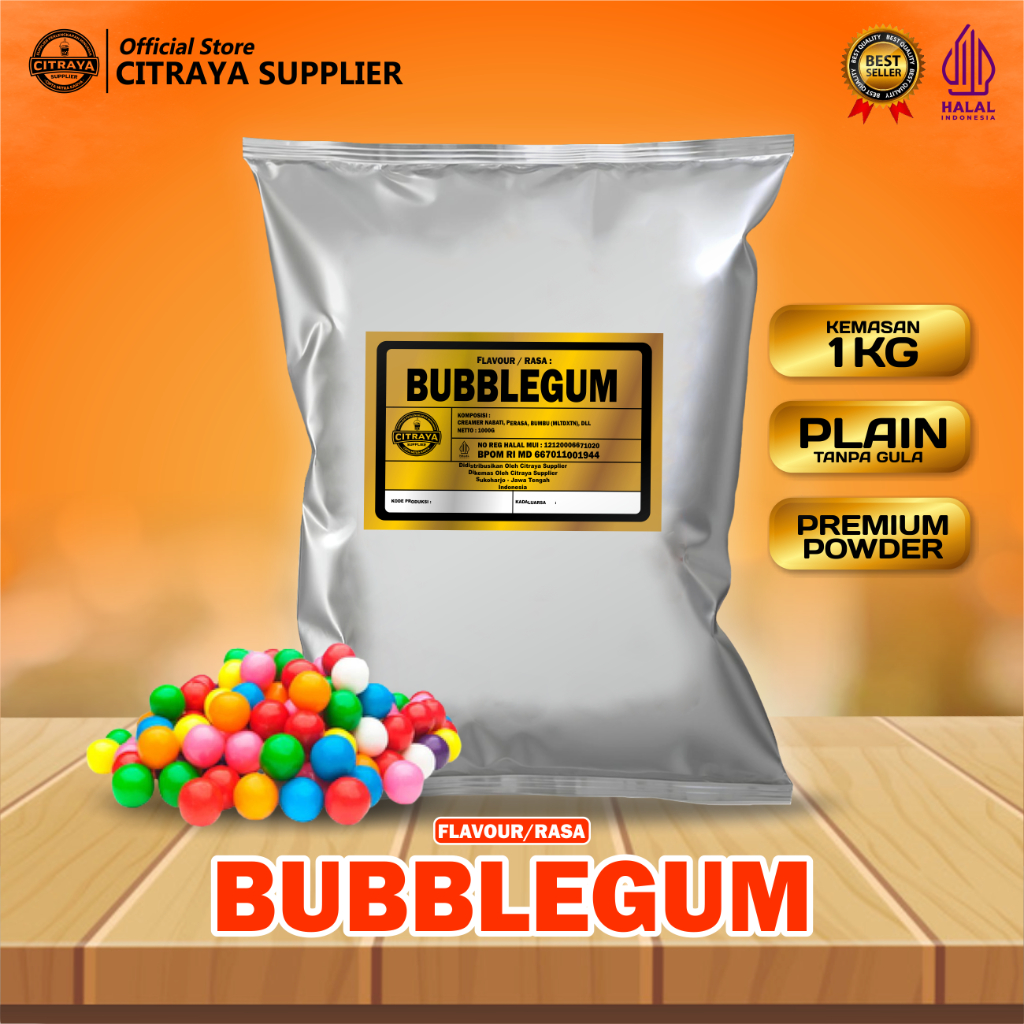 Jual BUBUK MINUMAN CITRAYA POWDER RASA BUBBLEGUM PERMEN KARET / BUBUK ...