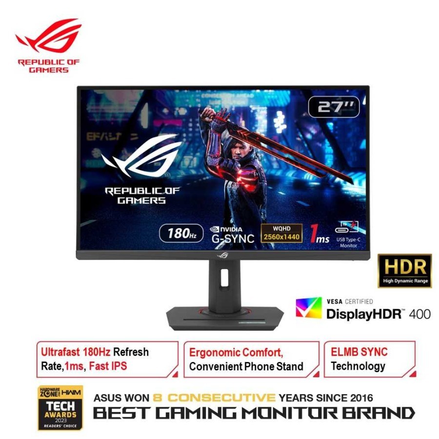 Jual ASUS ROG Strix XG27ACS 27 Inch Gaming Monitor - QHD IPS 180Hz 1ms ...