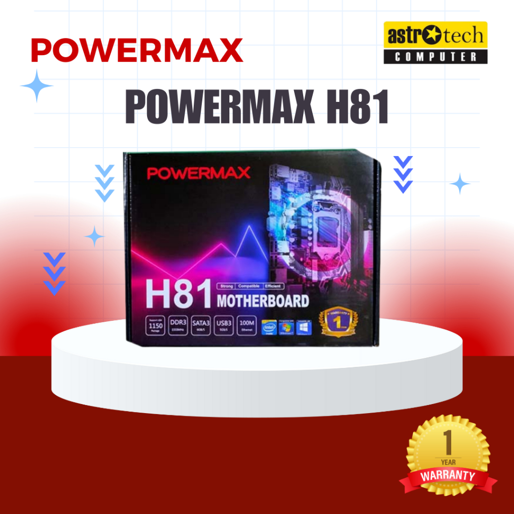Jual Motherboard POWERMAX H81 M.2 NVMe Intel LGA1150 DDR3 | Shopee Indonesia