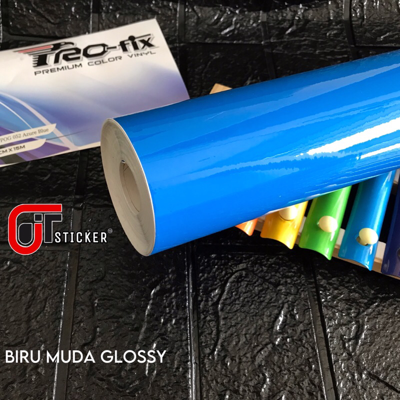Jual skotlet biru muda glossy sticker scotlite profix premium color ...