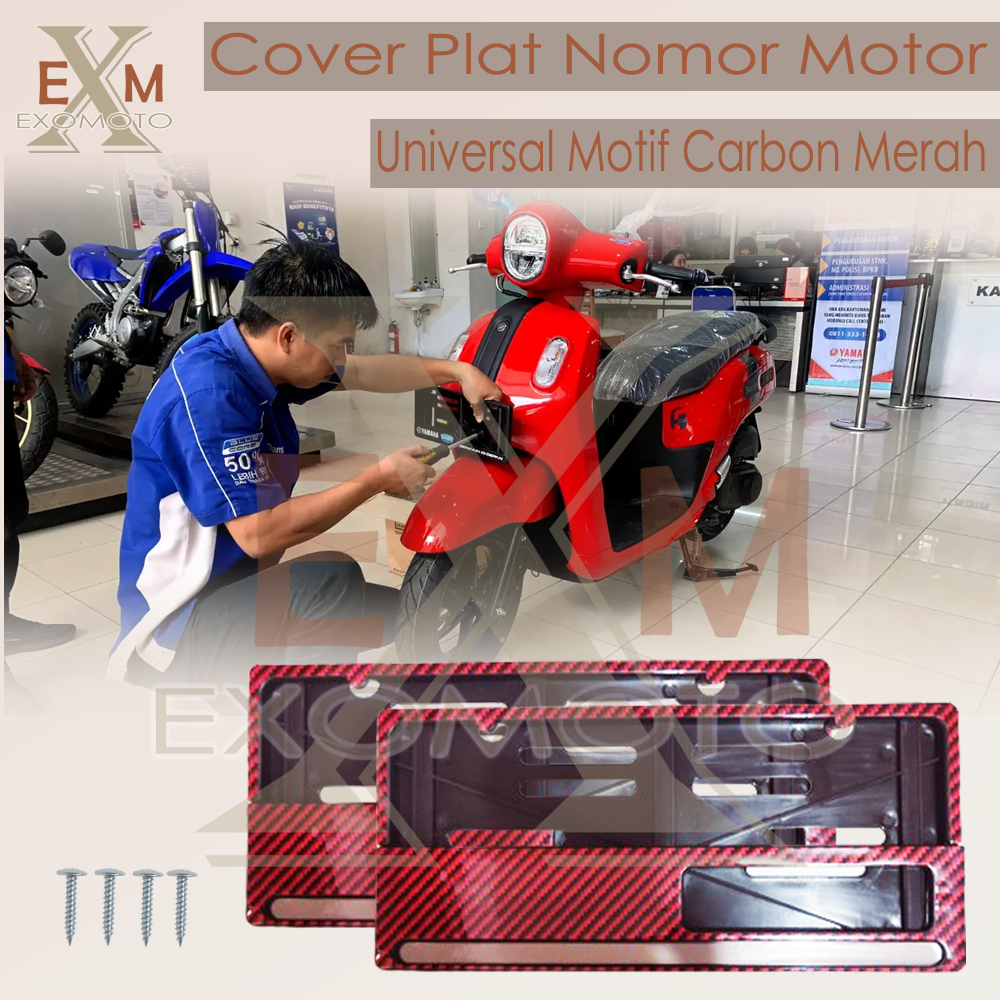Jual Cover Plat Nomor Karbon List Warna | Tempat Plat Nomor Motor ...