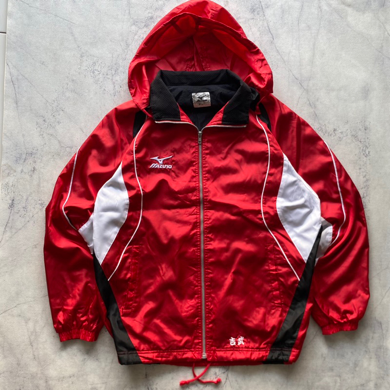Jual Windbreaker Jacket Mizuno / ColourBlock (red white black) | Shopee ...