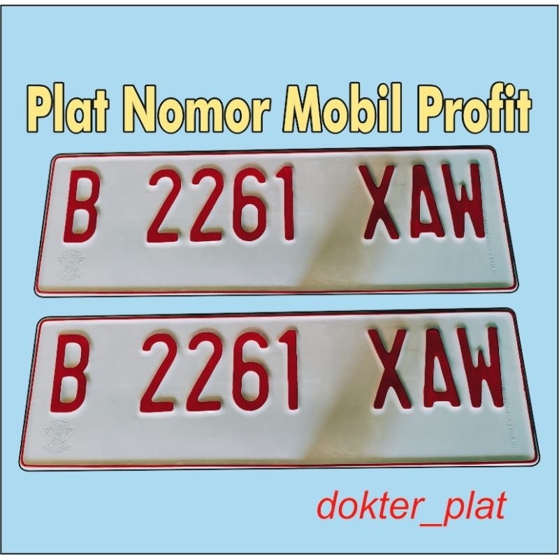 Jual plat nomor mobil profit ( plat showroom ) | Shopee Indonesia