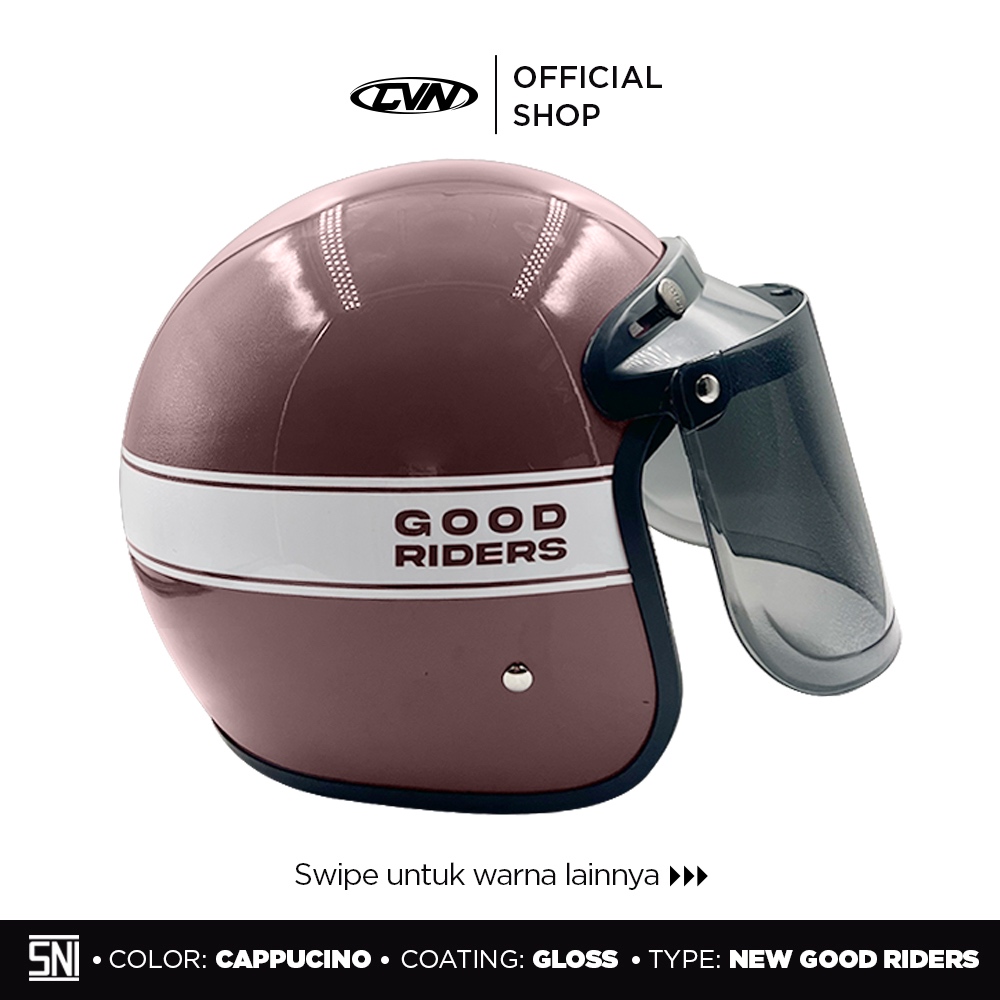 Jual CVN - Helm Retro New Classic Warna Pastel Dewasa SNI | Shopee ...