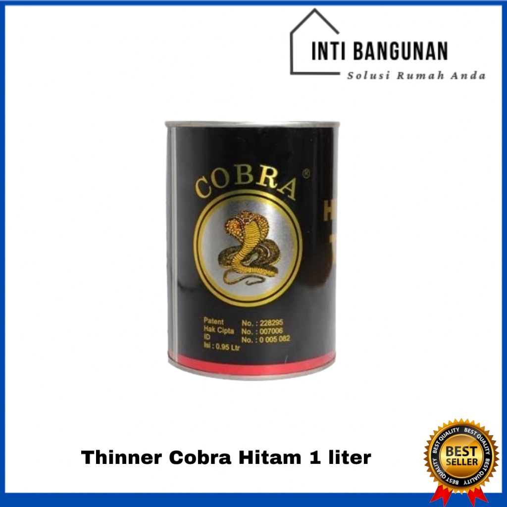 Jual Thinner Cobra Hitam 1L 1 Liter 0.95 Liter High Gloss Pengencer ...