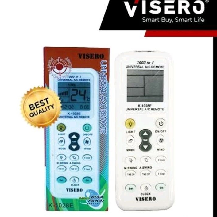 Jual Remote AC Universal Visero K-1028 Remot / Remote AC Universal Akko ...