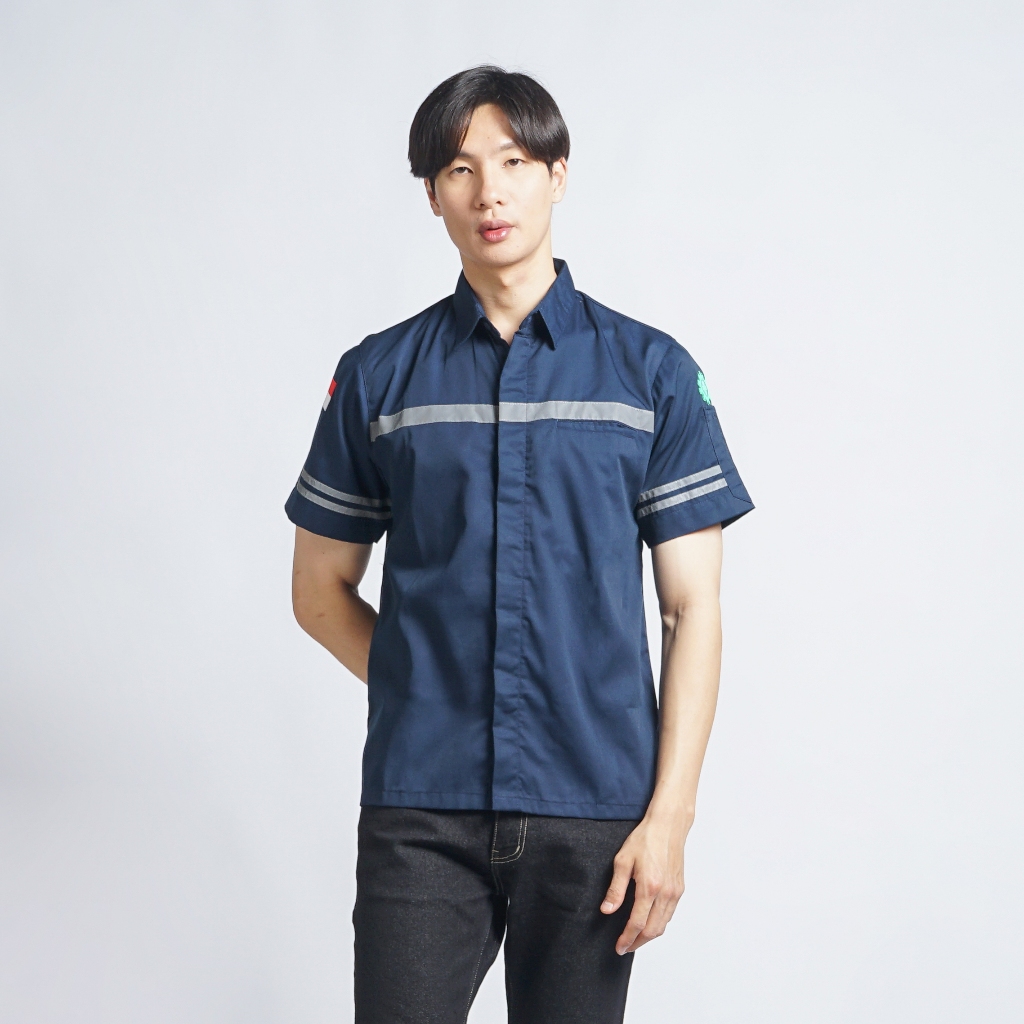 Jual Baju Safety Lengan Pendek Pakaian Kerja Kemeja Pria Seragam ...