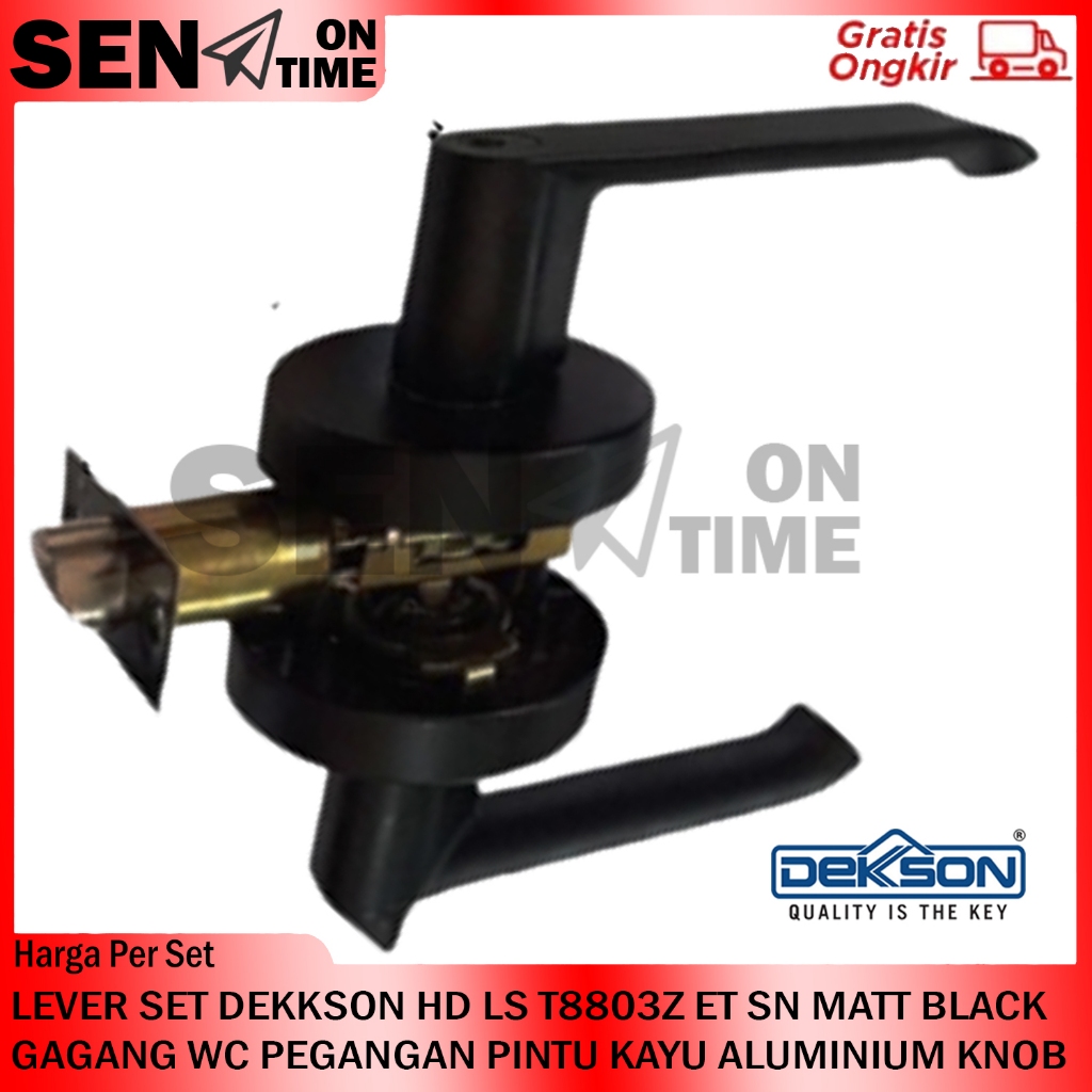 Jual LEVER SET DEKKSON HD LS T8803Z ET SN MATT BLACK GAGANG WC PEGANGAN ...