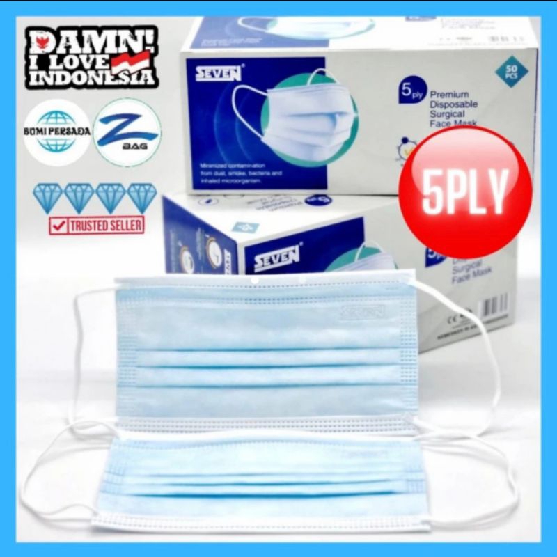 Jual Masker Multi One Plus 4ply Earloop Medis surgical mask kemenkes ...