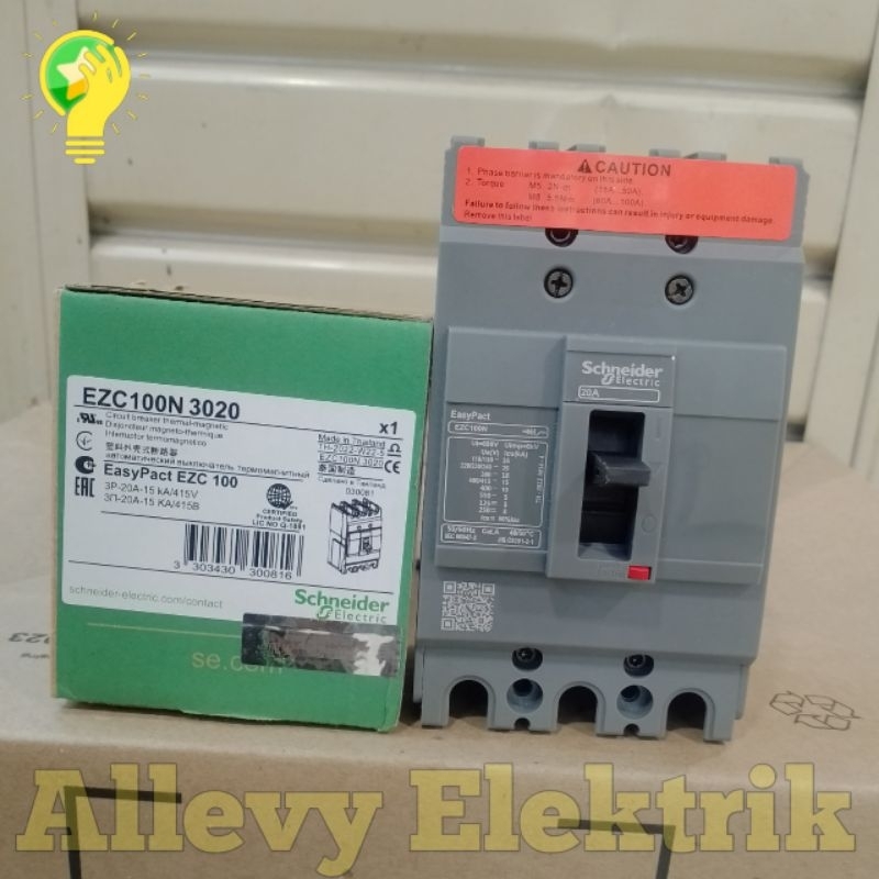 Jual MCCB EZC100N 3P 20A SCHNEIDER | Shopee Indonesia