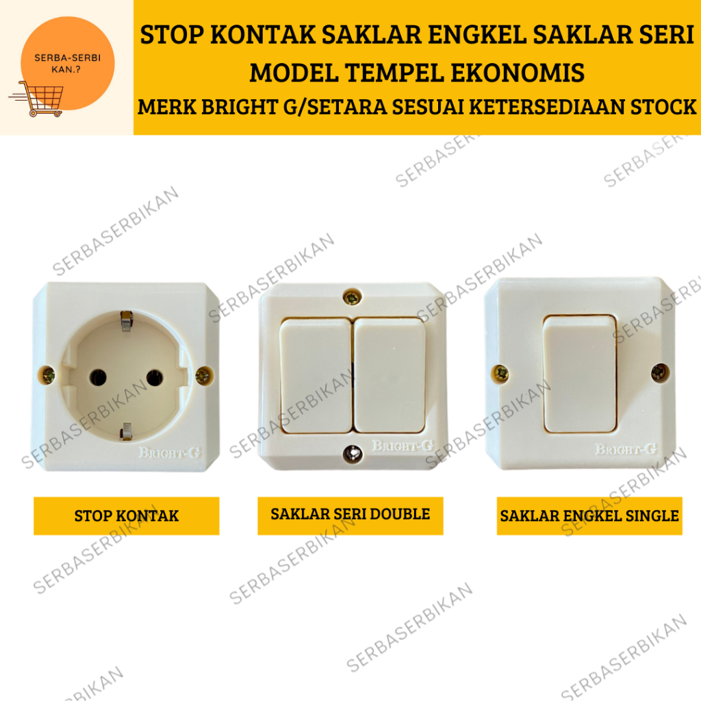 Jual STOP KONTAK SAKLAR ENGKEL TUNGGAL SAKLAR SERI MODEL TEMPEL ...