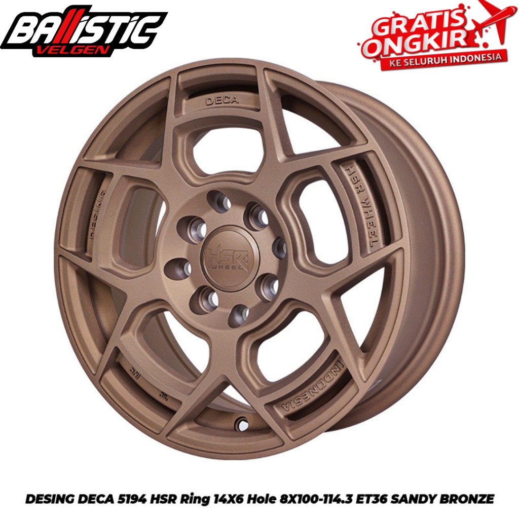Jual Velg ring 14 mobil Soluna, Starlet, Valco pelek HSR Desing Deca ...