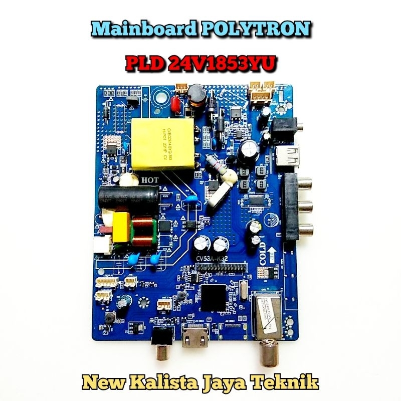 Jual MAINBOARD TV POLYTRON DIGITAL PLD 24V1853 ORIGINAL CV53A-K32 MB POLYTRON 24V1853YU ...