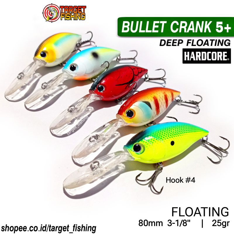 Jual Crankbait BULLET CRANK 5+ Replika DUEL 80mm 25gr - Umpan Casting ...