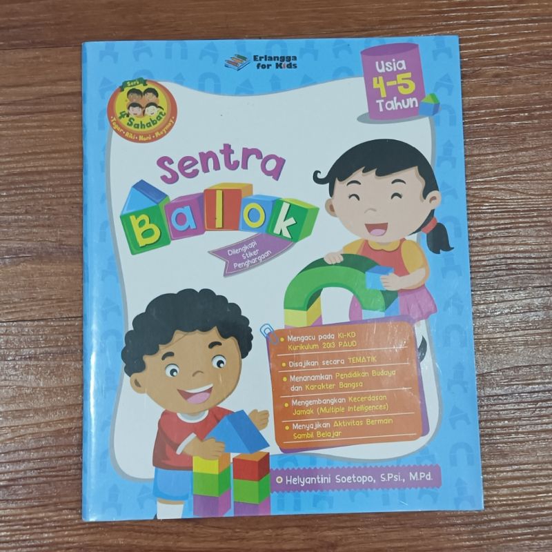 Jual Buku Sentra balok seri 4Sahabat Erlangga for kids anak TK B usia 4 ...