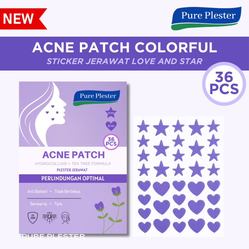 Jual Acne Pimple Patch Purple / Plester Jerawat Ungu Karakter Star dan ...