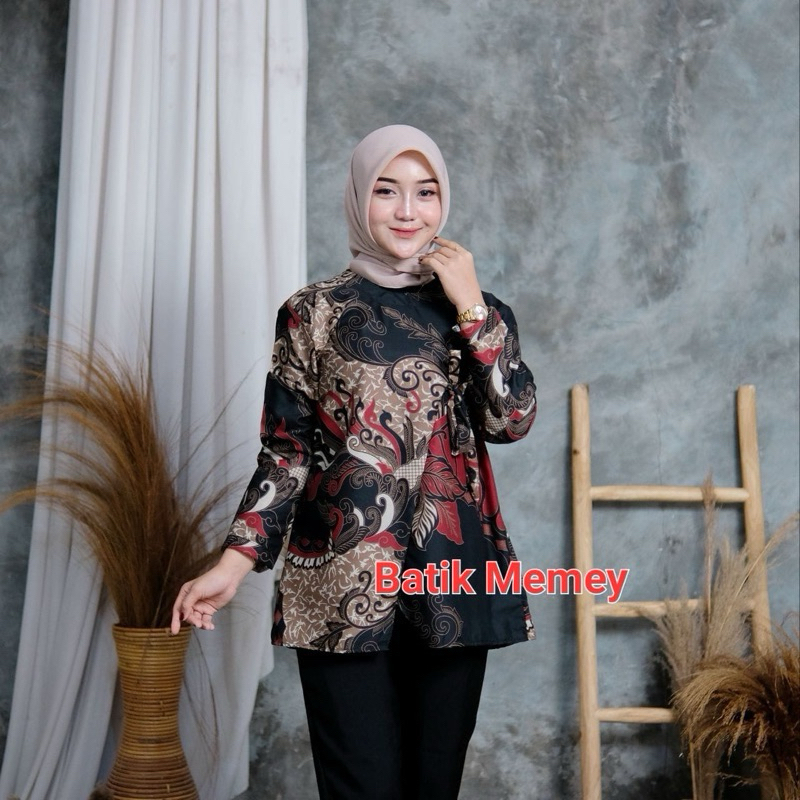 Jual BATIK MEMEY /BATIK PREMIUM BATIK ELEGANT BATIK KEKINIAN BATIK ...