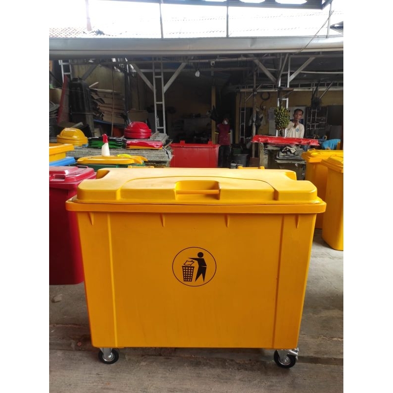 Jual TEMPAT SAMPAH BESAR/TONG SAMPAH BESAR/BAK SAMPAH BESAR 660 LITER +RODA | Shopee Indonesia