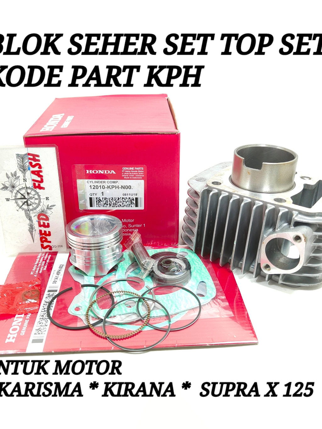 Jual BLOK SEHER KOMPLIT PISTON KIT KARISMA SUPRA X125 KIRANA KPH | Shopee Indonesia