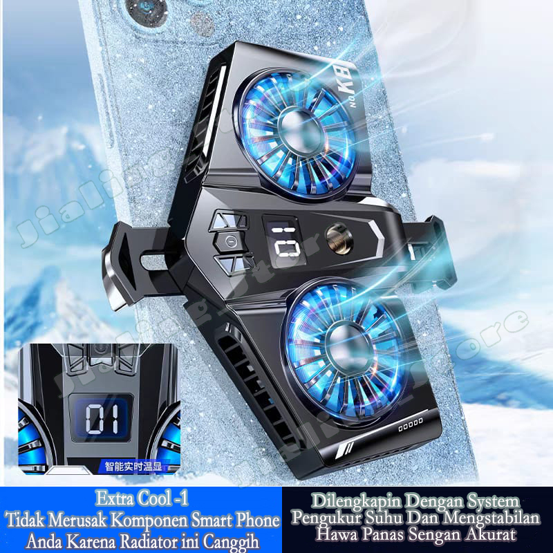 Jual Cooler Handphone Teknology Digital AI Dual Fan RBG K8X 2024 New ...
