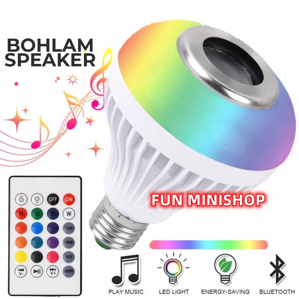 Jual CAJ Bohlam Speaker Musik Bluetooth 2 in 1 Lampu Speaker LED ...