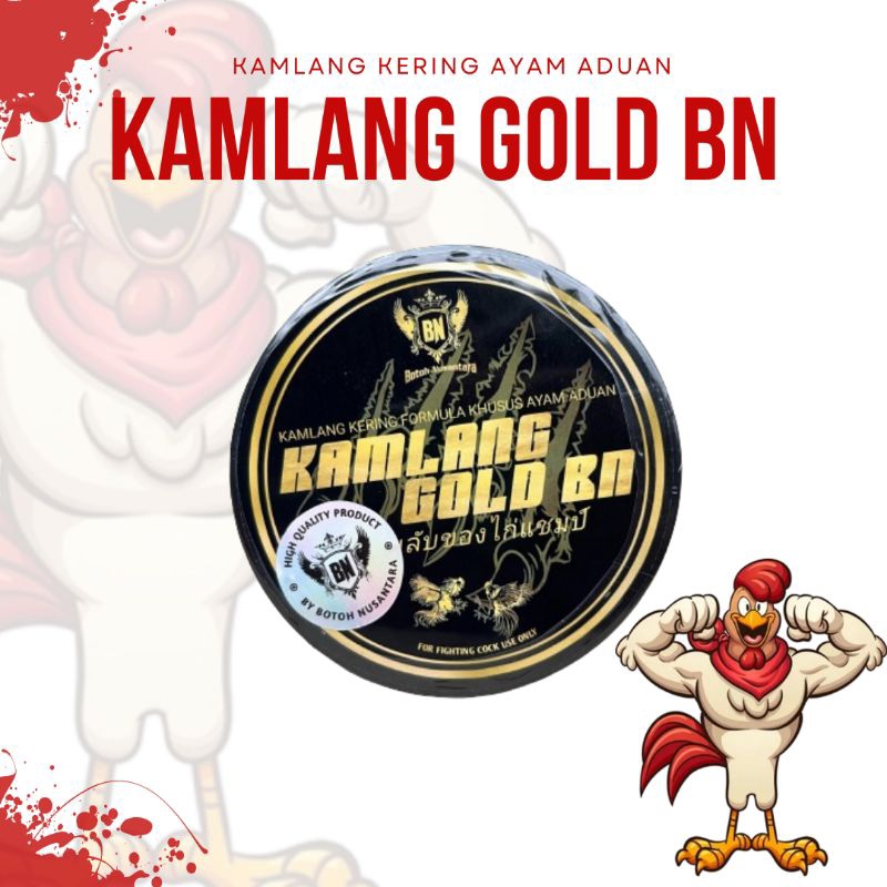 Jual KAMLANG KERING GOLD BN Jamu stamina ayam butiran obat luka dalam setelah adu | Shopee Indonesia