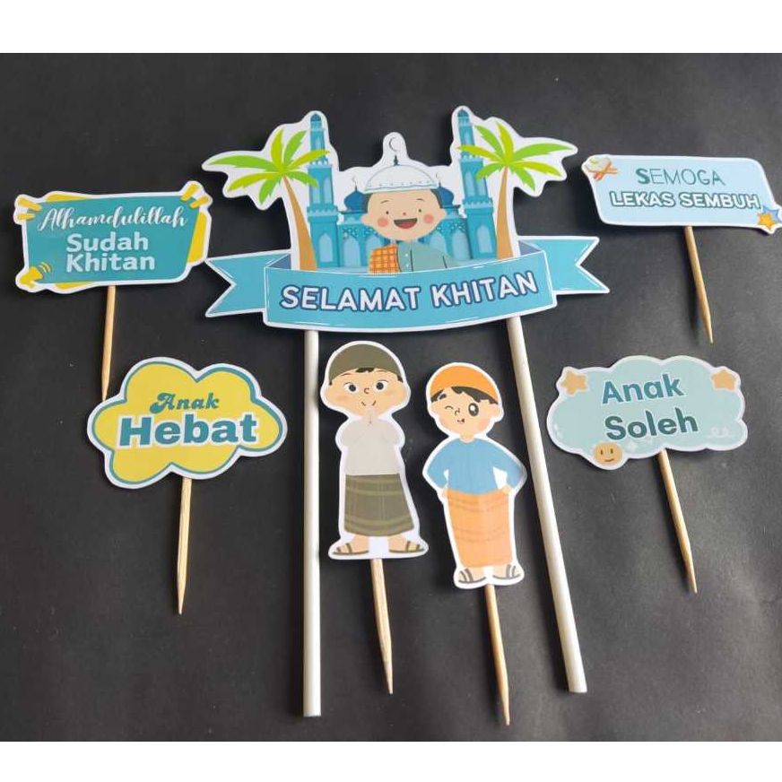 Jual topper selamat khitanan hiasan kue ulang tahun | Shopee Indonesia