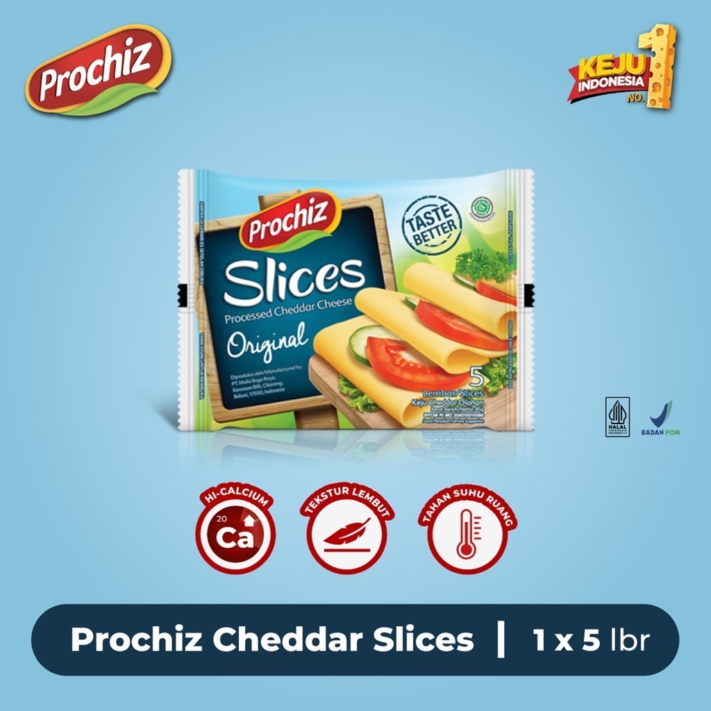 Jual Prochiz Keju Cheese Slices Original Biru isi 5 lembar | Shopee ...